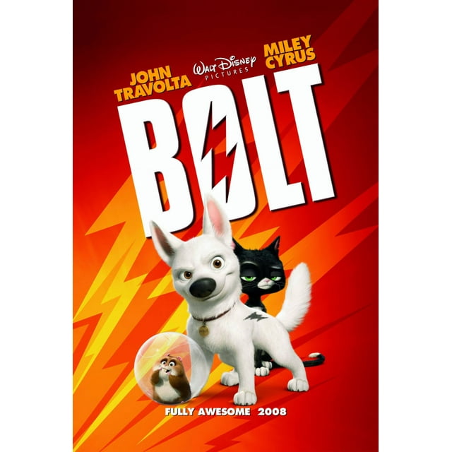 Bolt Movie Poster 12x16 Art Print on Metal Sign 12in x 16in Multi-Color ...