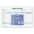 Weekly Time Sheets, 5.5 X 8.5, 1/page, 50 Forms/pad, 2 Pads/pack ...