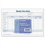 Weekly Time Sheets, 5.5 X 8.5, 1/page, 50 Forms/pad, 2 Pads/pack ...