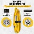 Braided Galvanized Steel Security Cable 15 Feet - 1/2 Inch Thick for ...