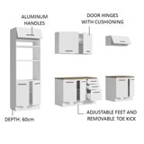 Madesa Full Set Hazel Kitchen Storage Cabinet 107 Inch Wooden ...