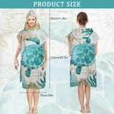 Beach Towel Poncho, Surf Poncho Women and Men, Ocean Animal Print ...