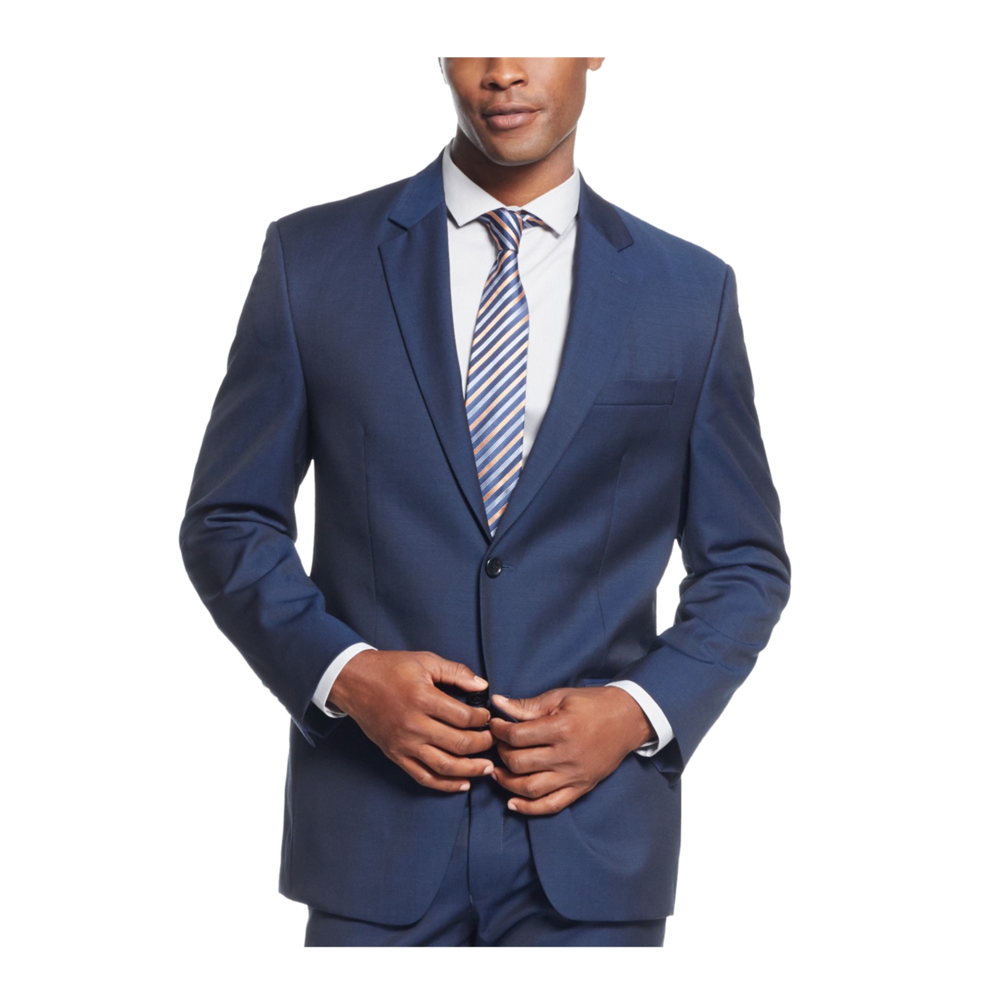 Shaquille O'neal Mens Professional Two Button Blazer Jacket, Blue, 40 ...