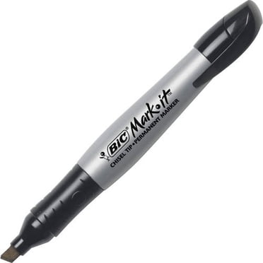 BIC Marking Chisel Tip Permanent Marker, Tuxedo Black, Dozen - Walmart.com