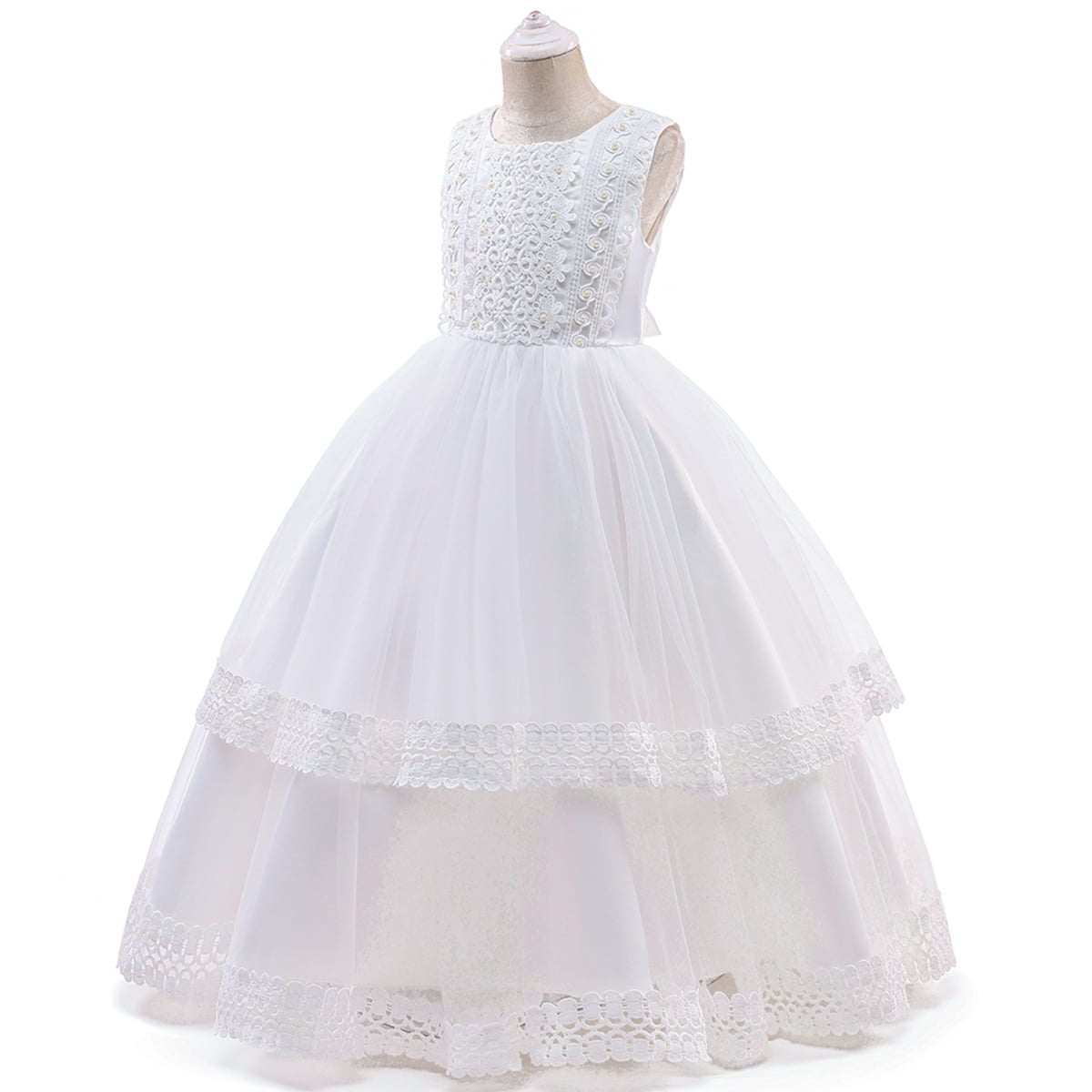 Click here for Hawee Girl Lace Dress For Kids Wedding Bridesmaid... prices