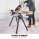 Evolution Portable & Adjustable Universal Miter Saw Stand with Folding ...