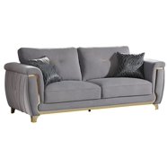 Toscano Traditional Style Sofa Made with Silver Wood - Walmart.com