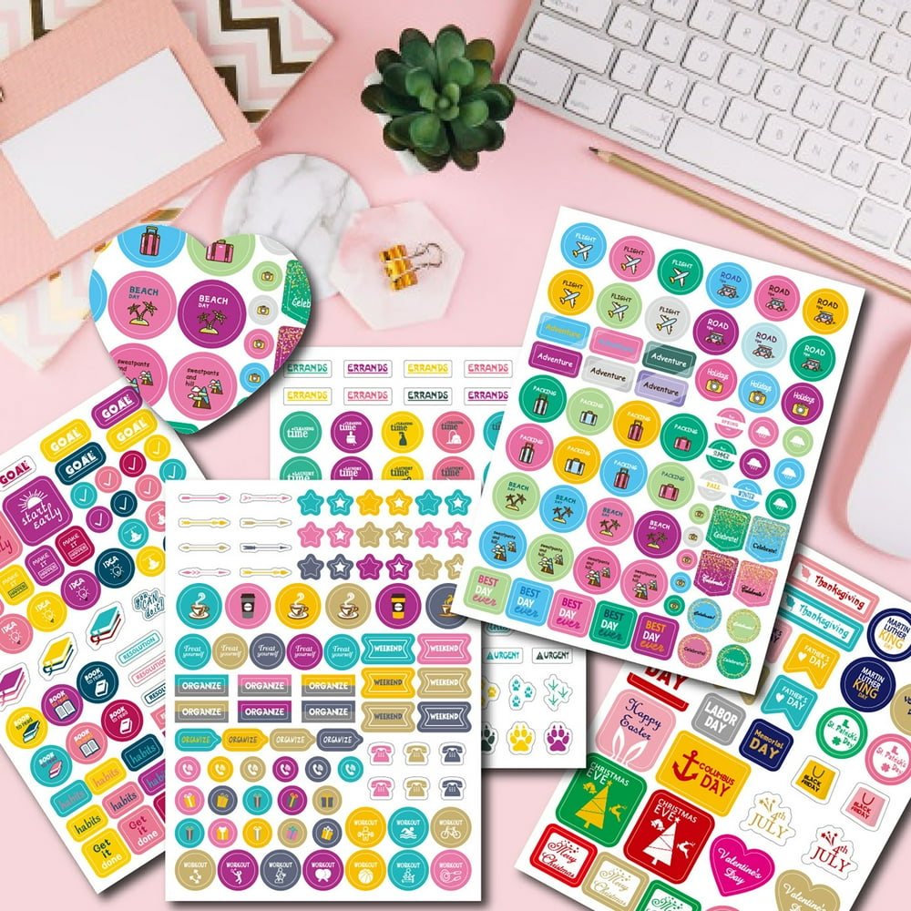 Planner Stickers Pack-650Stickers,Stylish Variety Assortment Bundle ...