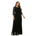Obeeii Womens Plus Size Lace Dresses 34 Sleeve Long Dress Evening Dress Bridesmaid Dress