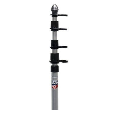 Anley 10Ft Telescopic Flagpole - Retractable Fiberglass Outdoor ...