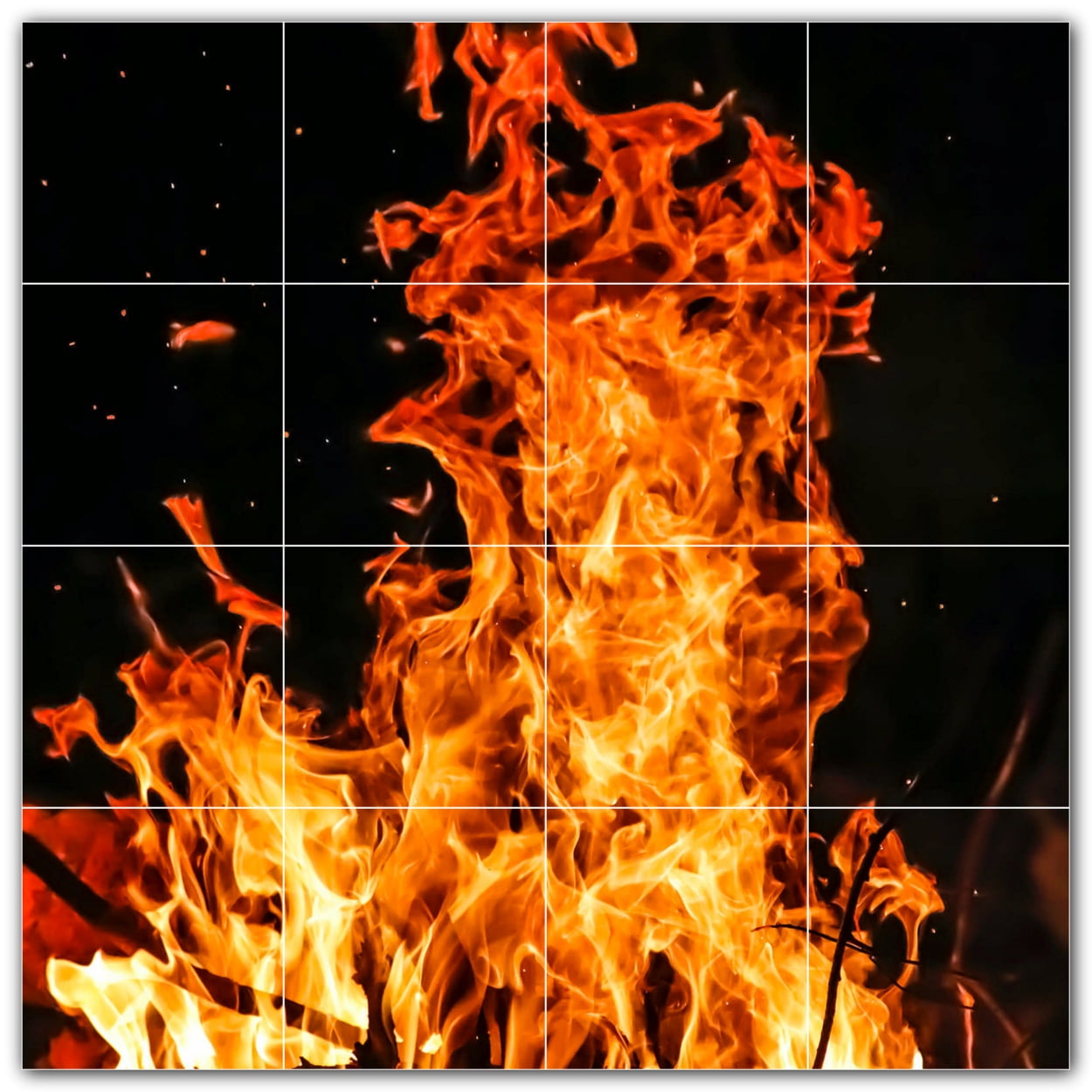 Picture-Tiles.com: Fire Ceramic Tile Wall Mural WAL500602-44L. 32"W x ...