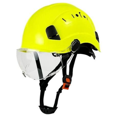 Construction Safety Helmet With Goggles For Engineer Visor Ce En397 Abs ...