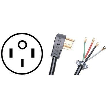 GoGreen Power 4' 4-Wire Range Cord, Black, 27204 - Walmart.com