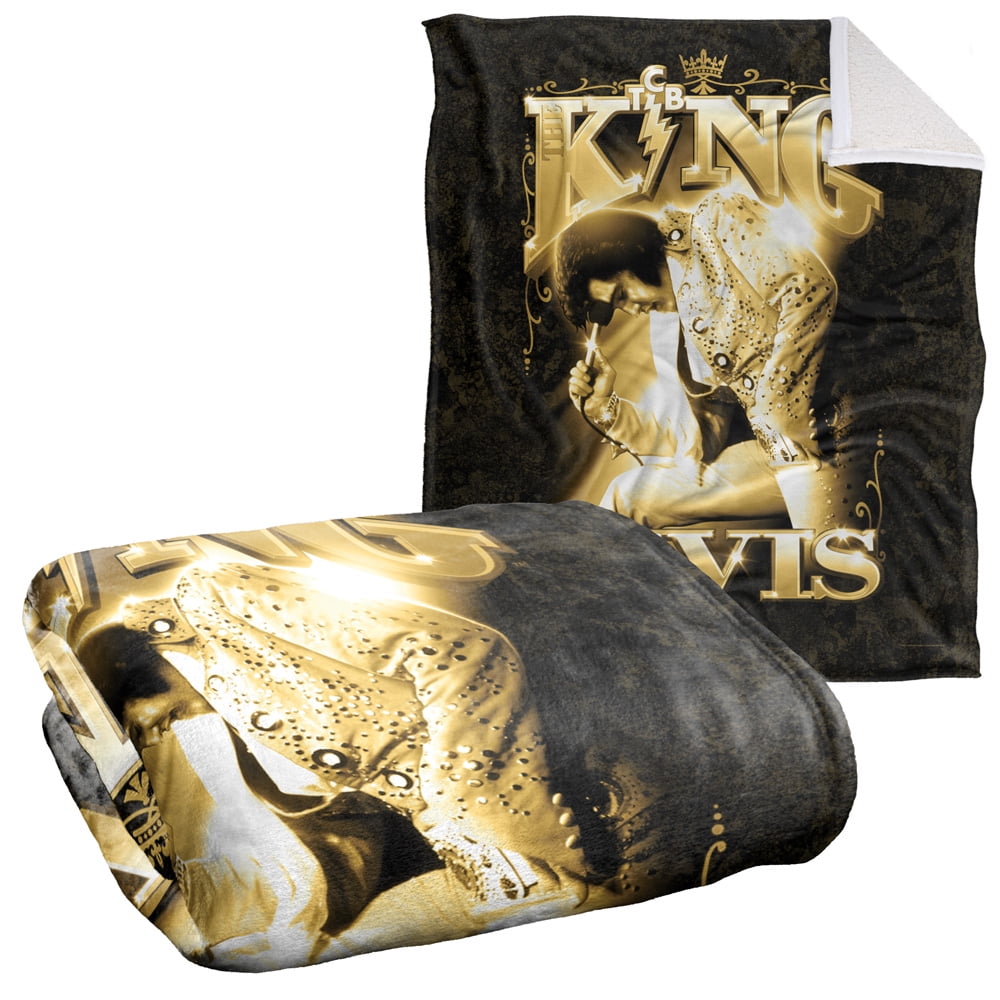 Elvis Presley Blanket, 50"x60", The King Silky Touch Sherpa Back Super ...