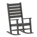 BizChair Contemporary Rocking Chair, All-Weather HDPE Indoor/Outdoor ...