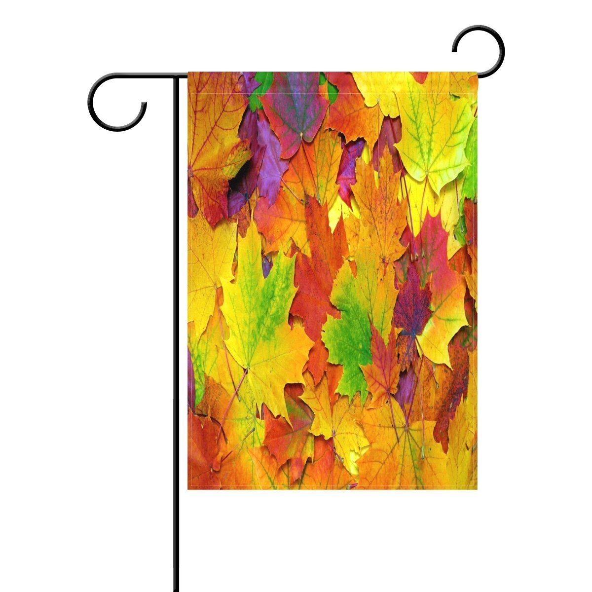 POPCreation Colorful Fall Leaf Garden Flag Maple Leaf Outdoor Flag Home ...