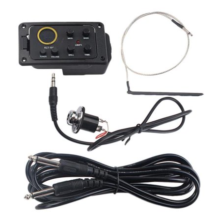 4-Band EQ Equalizer Acoustic Guitar Kits Preamp Piezo Pickup w/ Cable ...