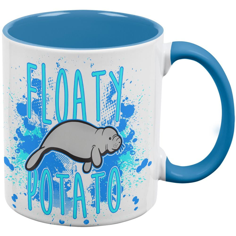 Floaty Potato Manatee Funny Grunge Splatter Coffee Mug - Walmart.com