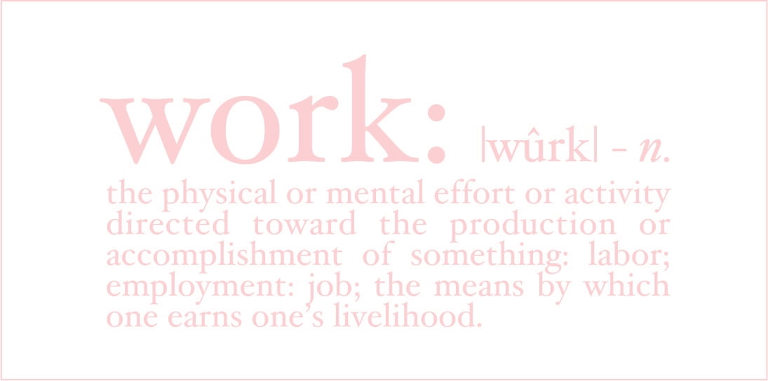 Work Definition Vinyl Decal - Small - Blush - Walmart.com