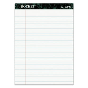 TOPS Docket Gold Writing Pads, 8-1/2 x 11-3/4, Legal Rule, 50 Sheets ...