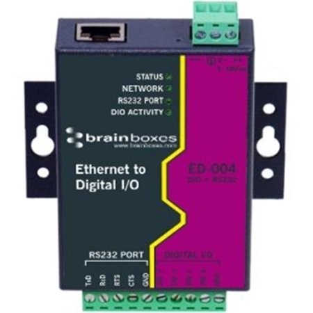 Brainboxes ED-004 4 Port Selectable DIO Plus RS232 - 1 x Network ...