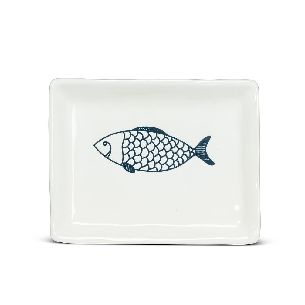 Set of 1 Small Rectangle Fish Plate - Walmart.com