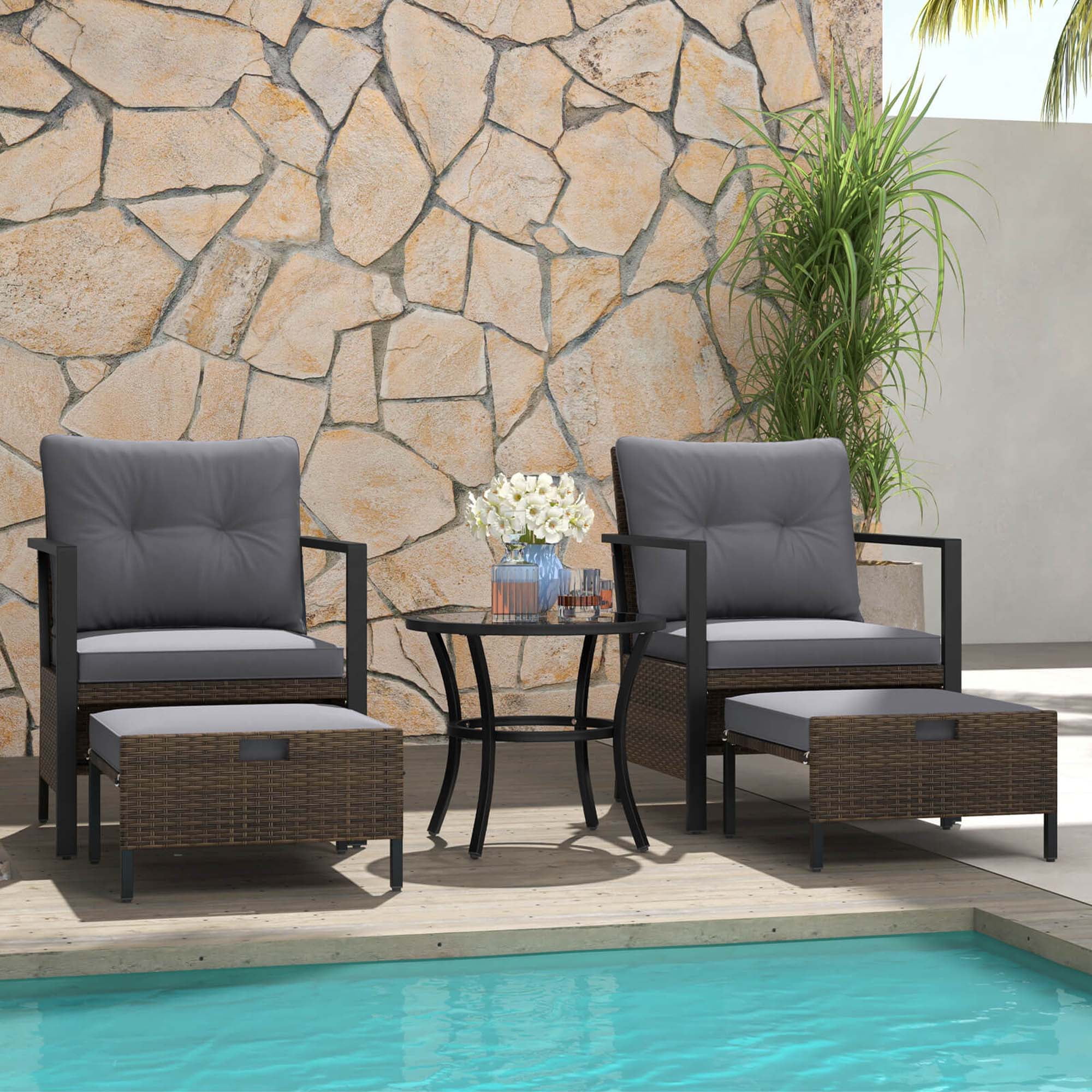 Click here for Costway 5 Pcs Outdoor Furniture Set Rattan Chairs... prices