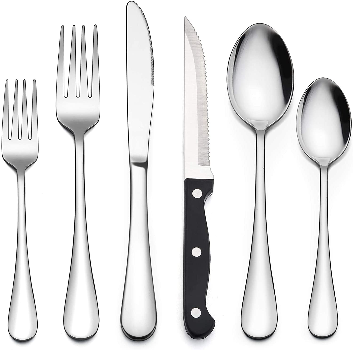 48 Piece Silverware Set with Steak Knives, | Walmart Canada