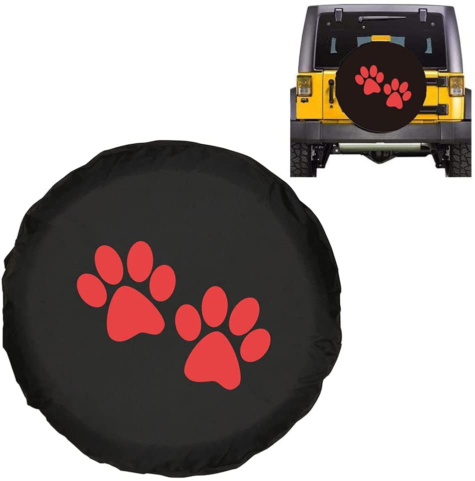 16Inch Spare Tire Wheel Cover, Black R16 Wheel Tire Black PVC Leather ...