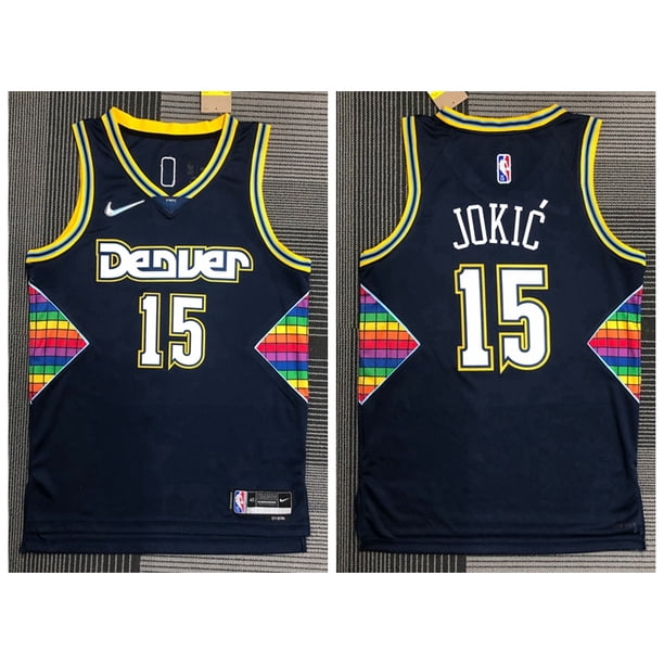 Camiseta Hombre 2023NBA Denver Nuggets Nikola Jokic Azul Baloncesto ...