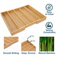 Adjustable Bamboo Drawer Organizer with Dividers, Perfect for Large ...