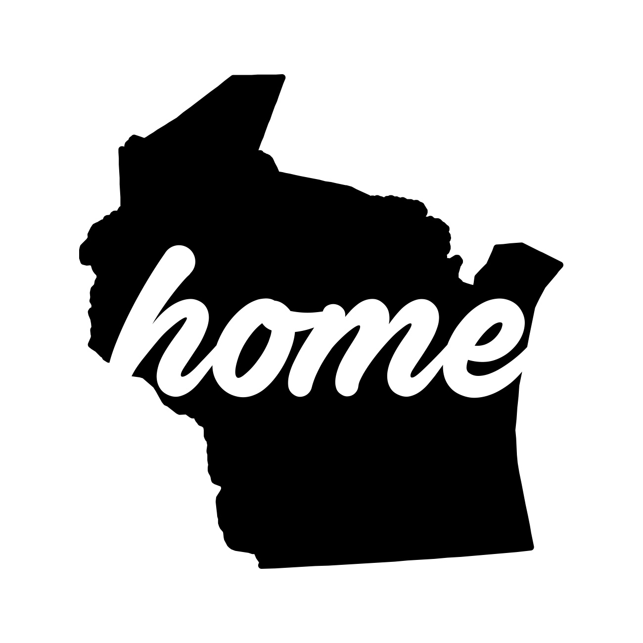 Wisconsin Home Sticker Decal Die Cut - Self Adhesive Vinyl ...