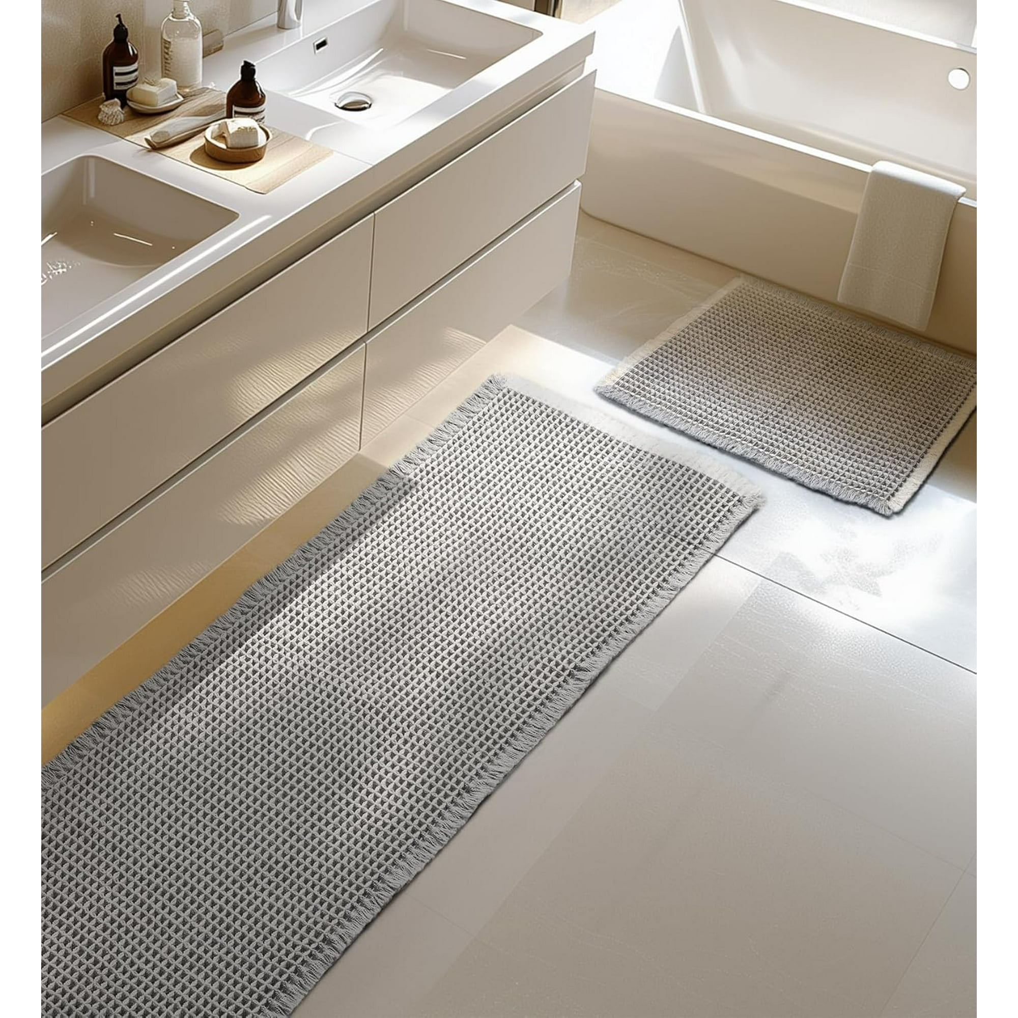 Click here for Rejoda-Large Waffle Bath Mat Set  Non Slip Bathroo... prices