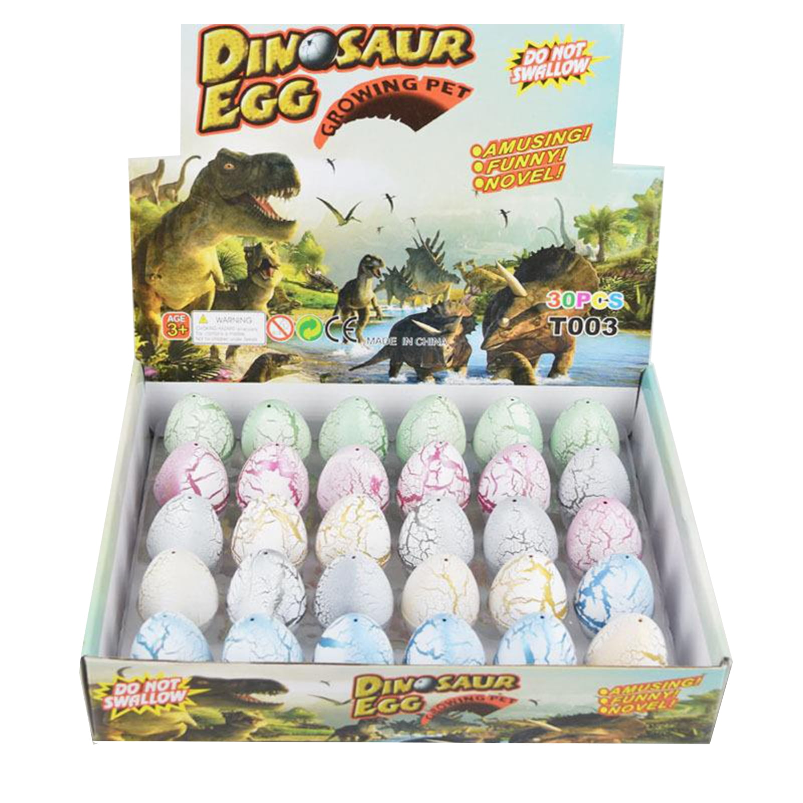 dianhelloya 30Pcs/Box Easter Dinosaur Eggs Hatching Dino Egg Grow in ...