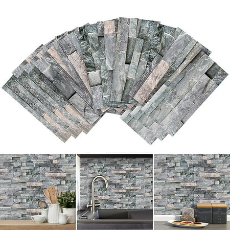 3d Stone Wall Sticker Tile Wallpaper Self-adhesive Art Decals | Walmart ...