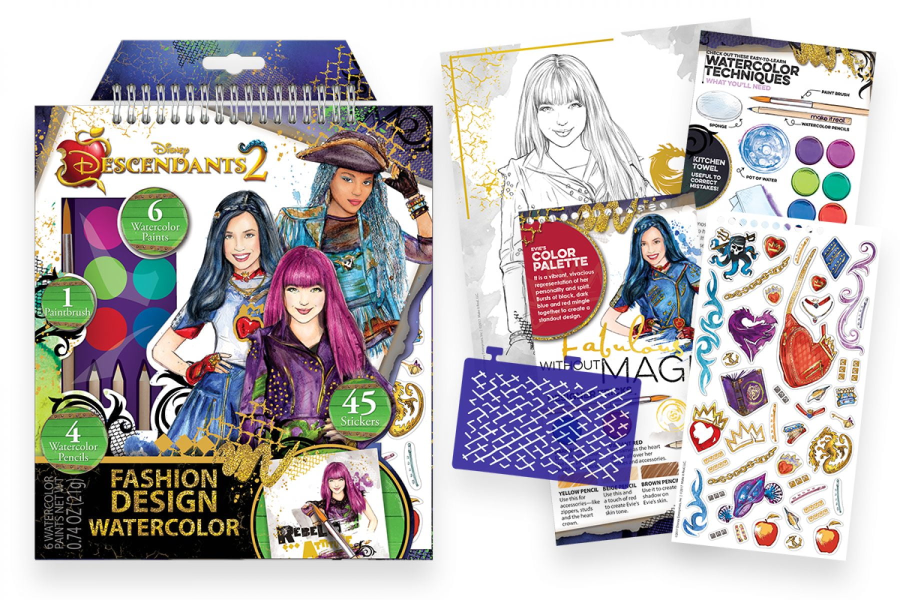 Disney Descendants Watercolor Medium - Walmart.com
