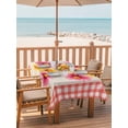 60x84 Inch Outdoor Tablecloth with Umbrella Hole Zipper Rectangle Pink ...