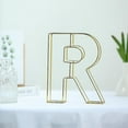 BalsaCircle 8" Gold R Metal 3D Wire Alphabet Number Sign Wedding Party ...