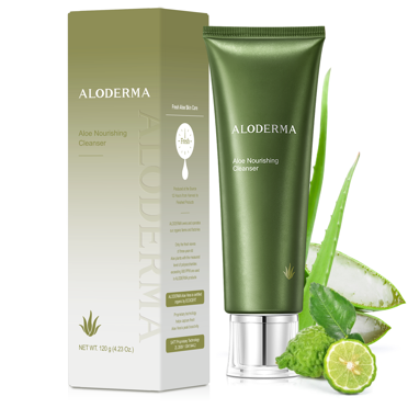 Aloderma Nourishing Face Cleanser with Organic Aloe Vera Made Within 12 ...
