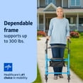 Medline Rolling Walker, Folding Rollator with Seat and 6-In Wheels ...