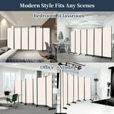 Room Divider and Folding Privacy Screens W/Wheels, 6FT Rolling ...