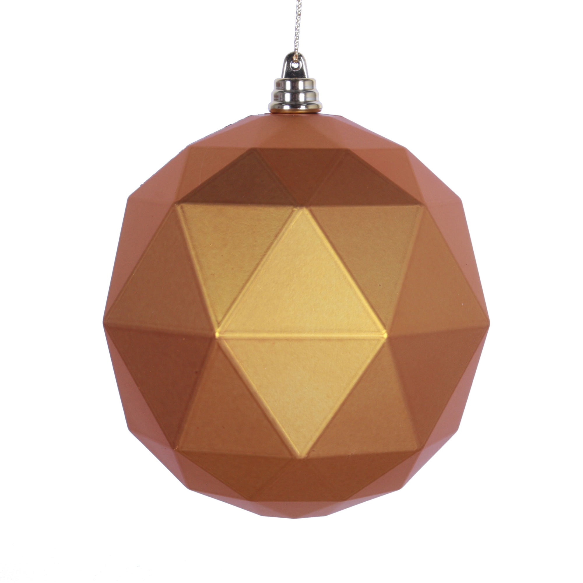 6" Antique Gold Matte Geo Ball 4/bag - Walmart.com