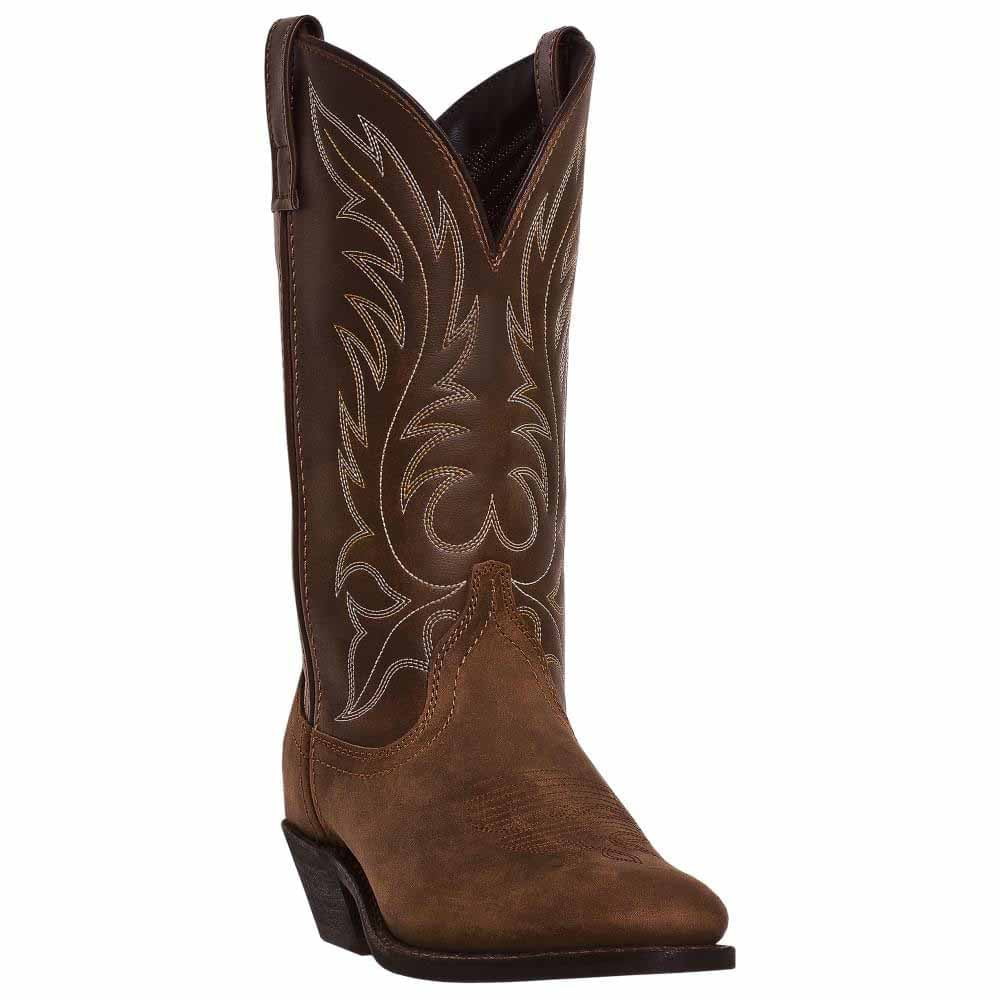 Laredo Womens Kadi Round Toe Western Cowboy Boots Mid Calf Low Heel 1-2 ...