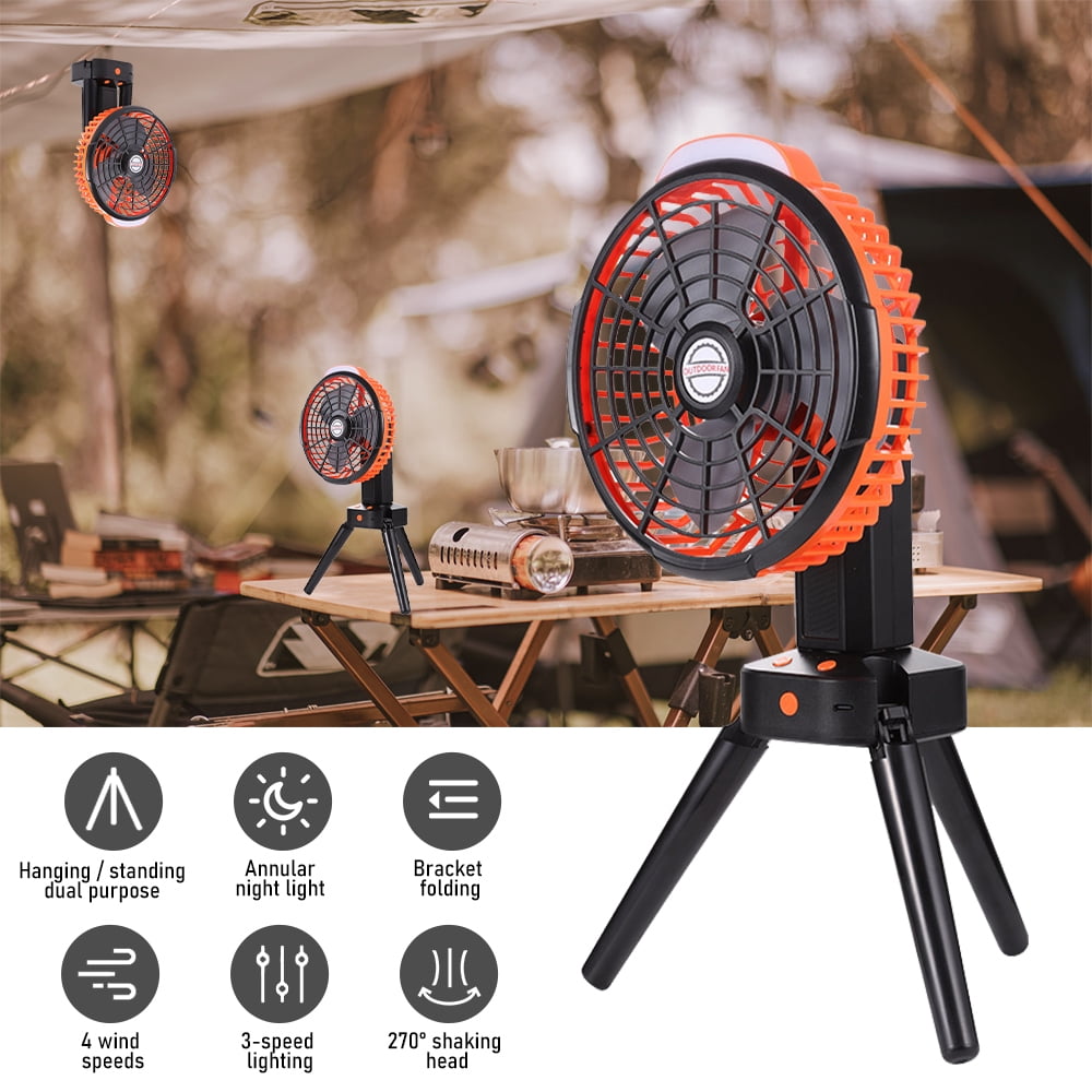 Portable Oscillating Outdoor Fan,DFITO 7800mAh Battery-Powered Camping ...