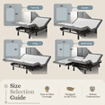 Sven & Son Classic Adjustable Bed Base Frame Only, Head and Foot Lift, Massage, Under-Bed Lights ...