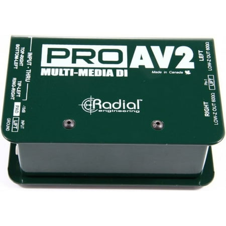 Radial PROAV2 2 Channel Stereo Passive Multimedia Audio Video Direct ...