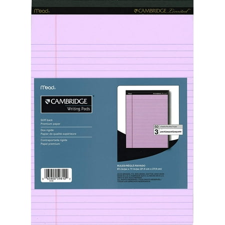 Cambridge Limited Perforated Writing Pad, 8.5 X 11 Inches, Wide Ruled ...