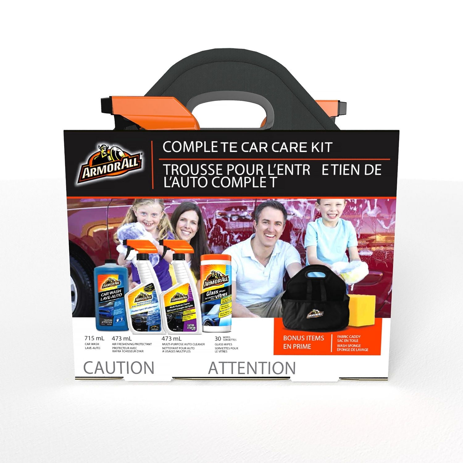 Armor All Complete Car Care Kit, Automotive Cleaner Soft Caddy 6-piece ...