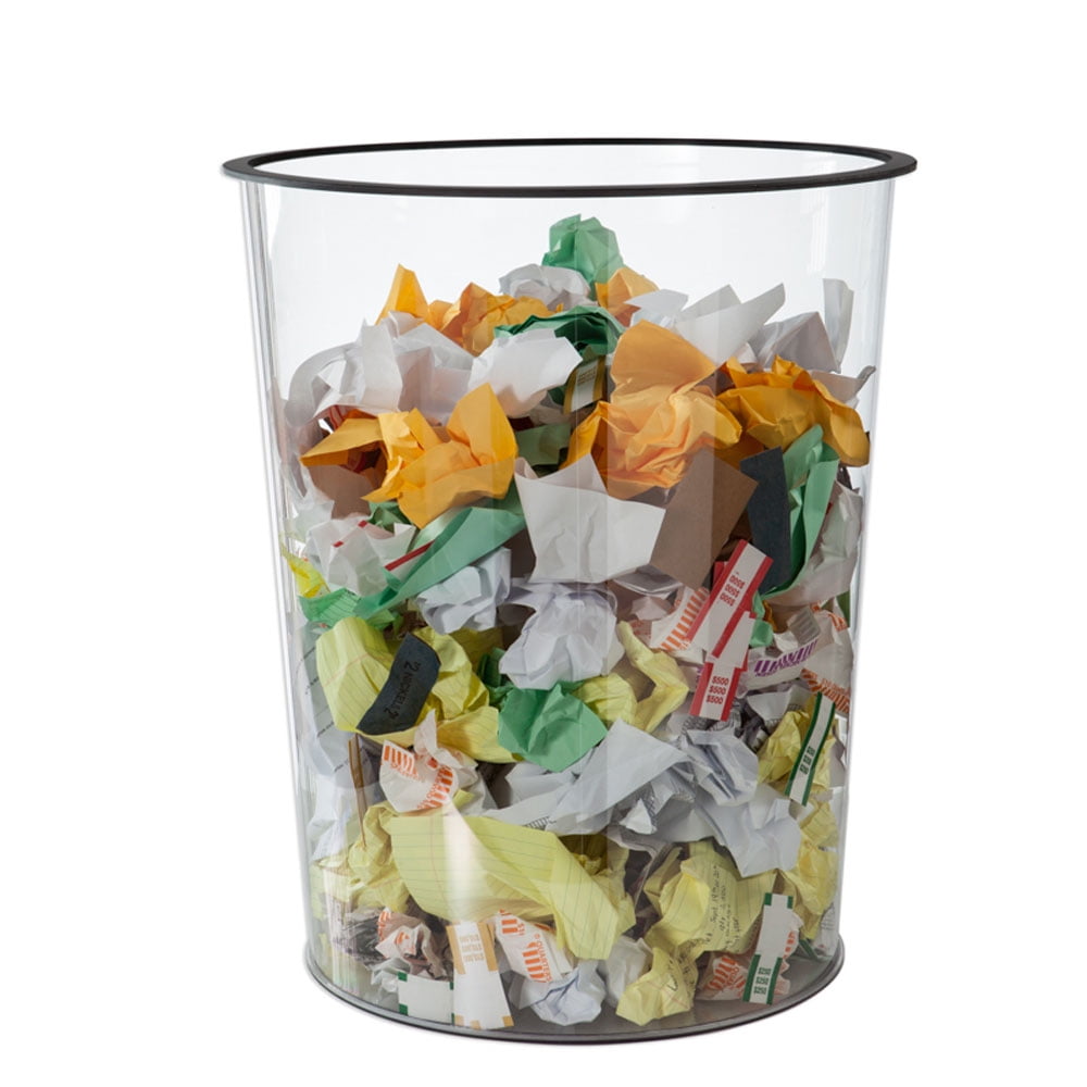 Clear Polycarbonate Large Trash Can - 25 Gallon - Walmart.com