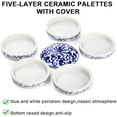 Ceramic Paint Palette, 5 Layers Stackable Mixing Trays Set, Round ...